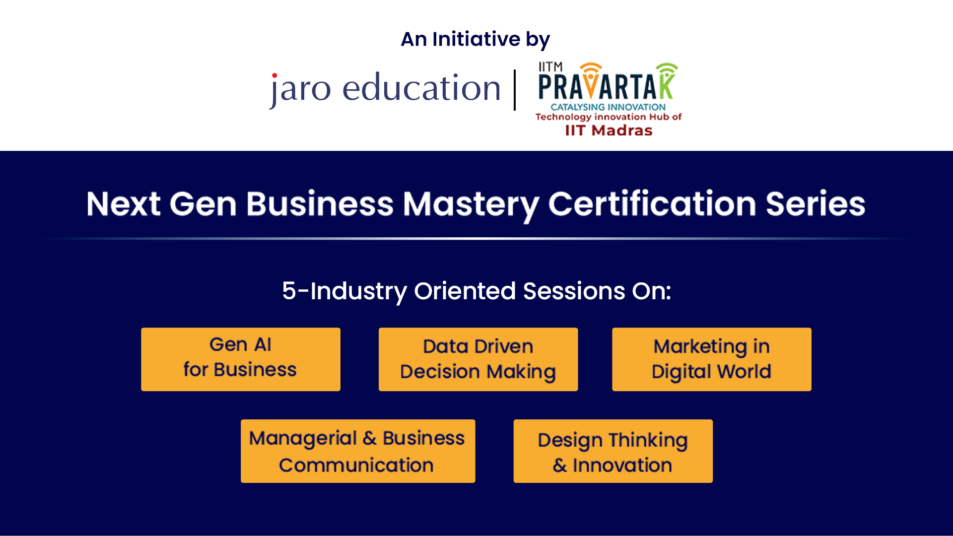 NextGen Business Mastery Certification Series - Jaro Education